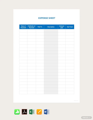 44+ Expense Sheet Templates in PDF