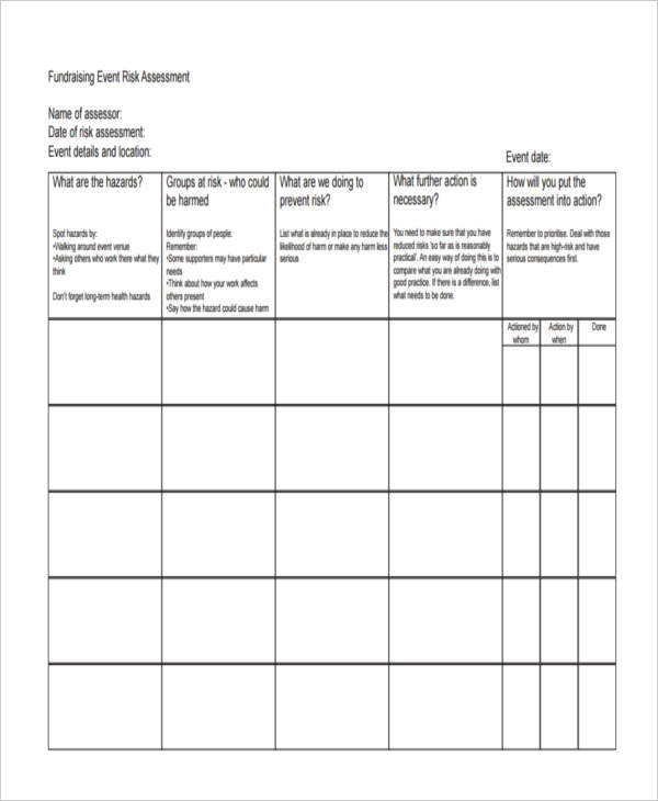 25+ Sample Risk Assessment Forms