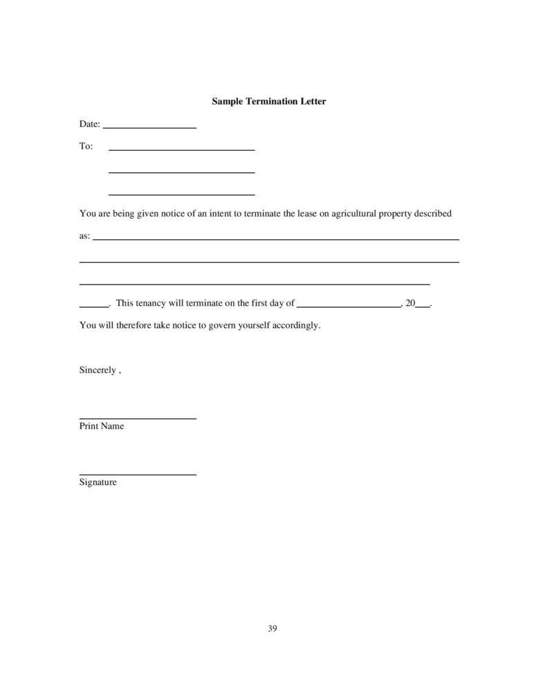 9 Tenancy Termination Letters Free Samples Examples Download