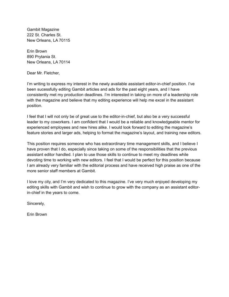 Sample Letter Of Interest For Supervisor Position - Design Talk