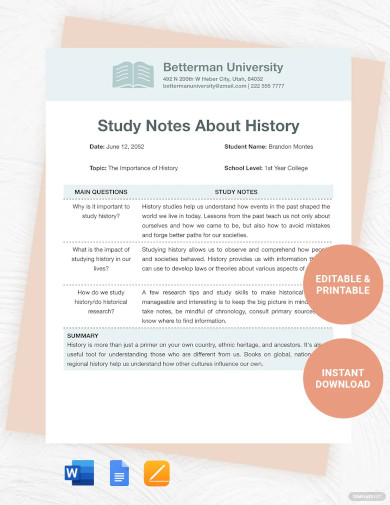 8+ Guided Note Templates - Samples, Examples Format Download