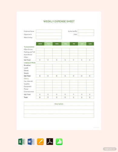 44+ Expense Sheet Templates in PDF