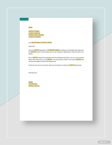 Free 49+ Weekly Report Templates- PDF, Word, Docs, Pages