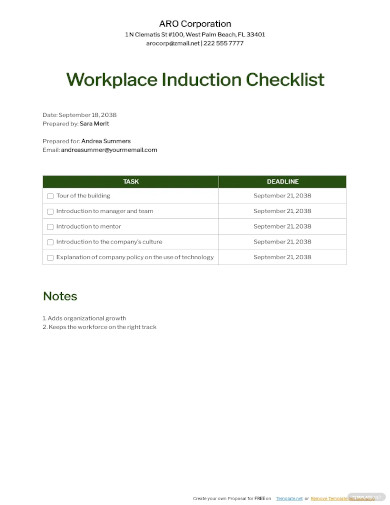 Induction Checklist Template - 19+ Free Word, PDF Format Download
