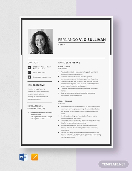 37+ Professional Administrative Resume Templates - PDF, DOC