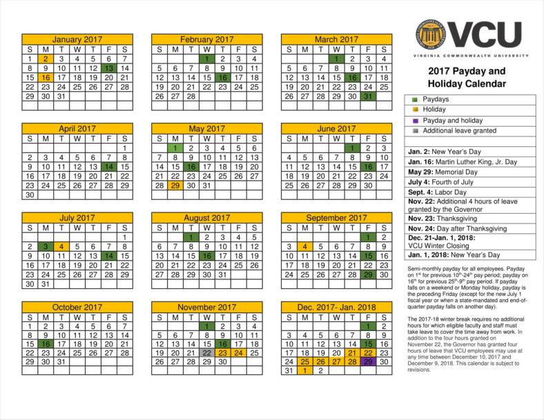 9+ Absence Calendar Templates Free PDF, Excel Format Download