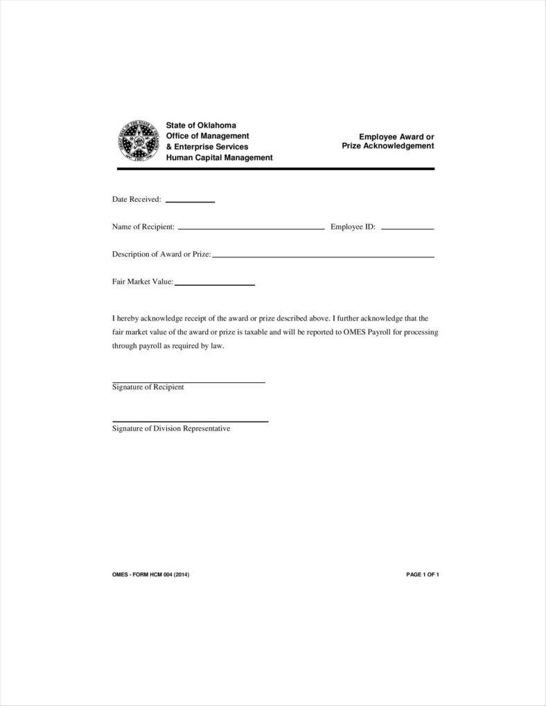 14 Free Receipt Acknowledgment Letters Word PDF Excel Format Download