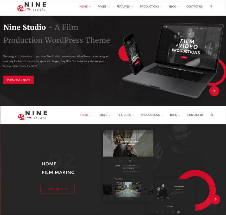 10+ Best Filmmakers Website Templates | Free & Premium Themes