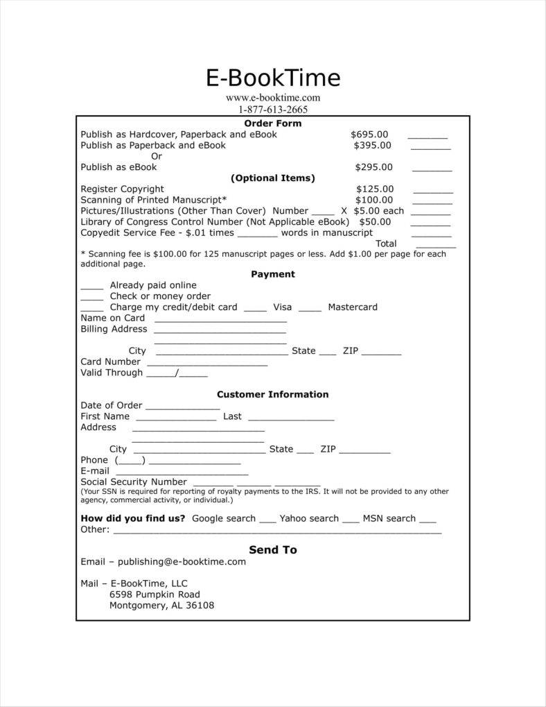 9+ Book Order Forms