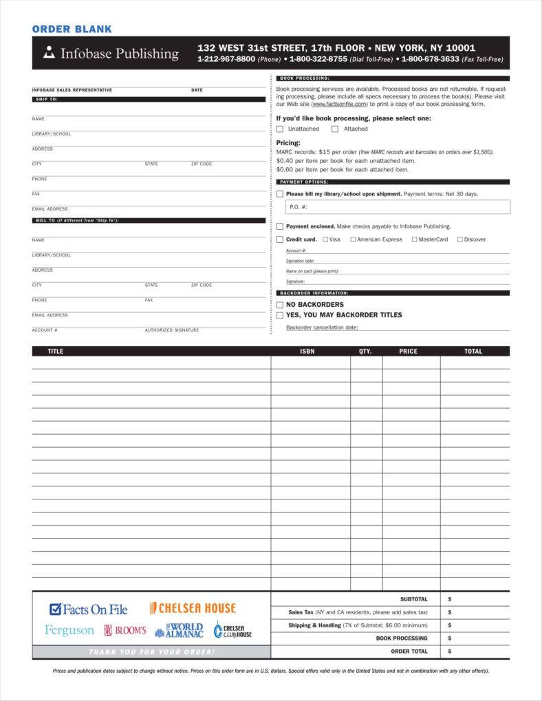 9+ Book Order Forms