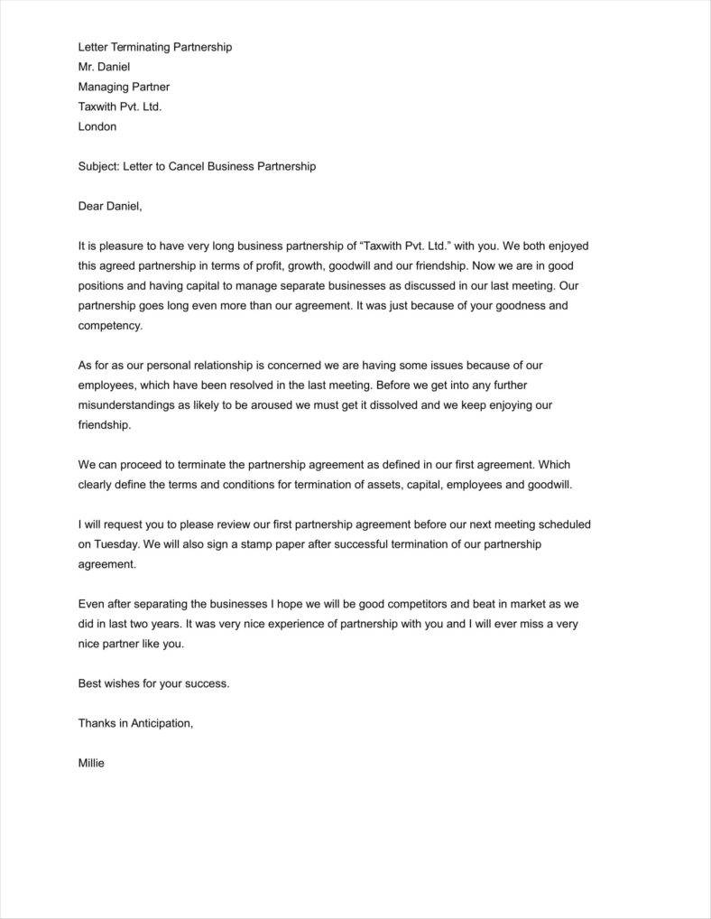 20 Agreement Termination Letters Free Word PDF Excel Format Download 20 Agreement Termination Letters Free Word PDF Excel Format Download