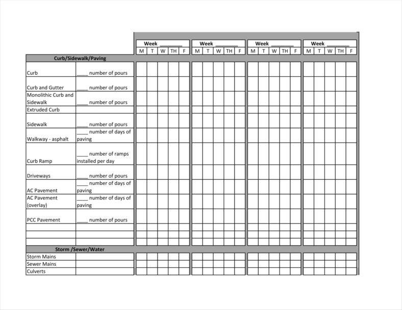 10 FREE Construction Calendar Templates PDF Word Format Download