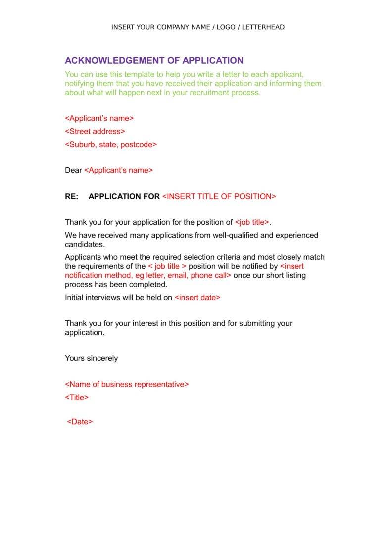 13+ Job Acknowledgement Letter Templates - Samples, Examples | Free ...