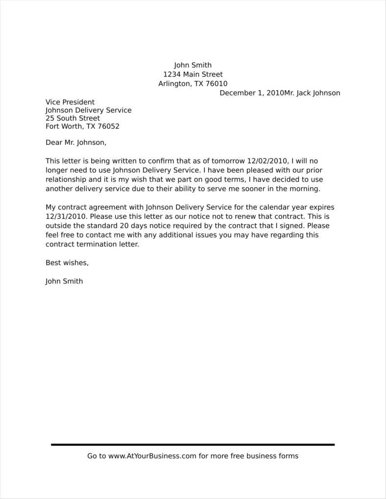 Mutual Agreement To Terminate Contract Template