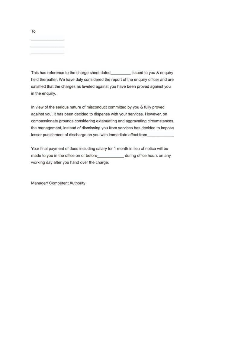 17 Official Termination Letter Templates Free Samples Examples Download