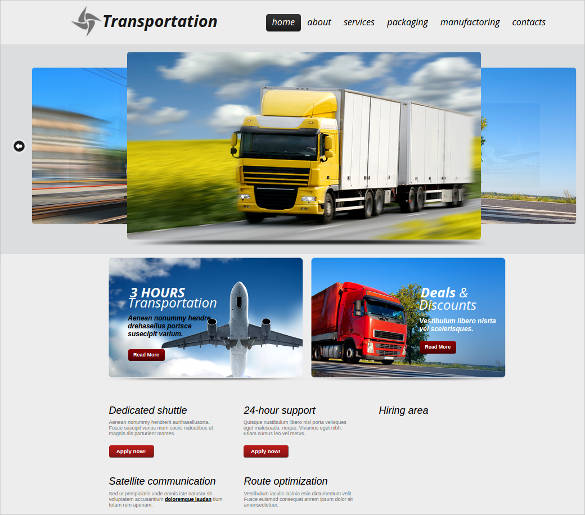34+ Transportation Website Themes & Templates