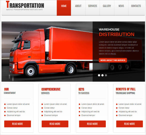 34+ Transportation Website Themes & Templates