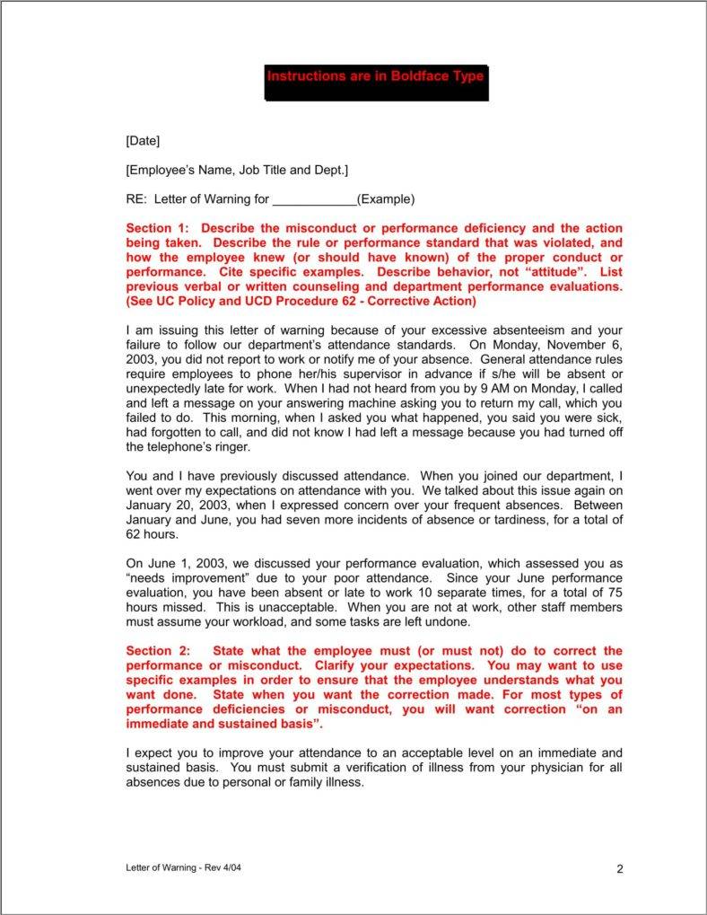 15+ Company Warning Letter Templates Free Samples, Examples Formats ...