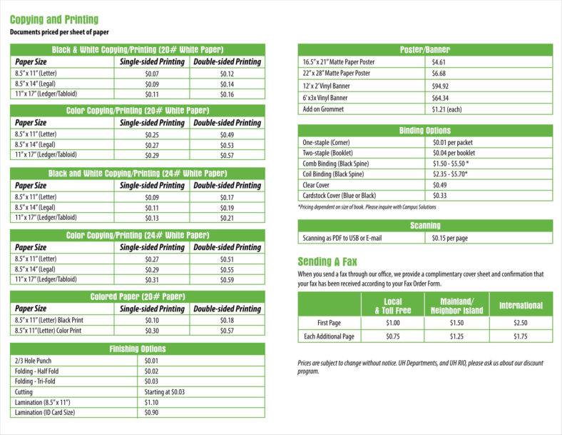 Best Templates 9 Retail Price List Templates Free Word PDF Excel 