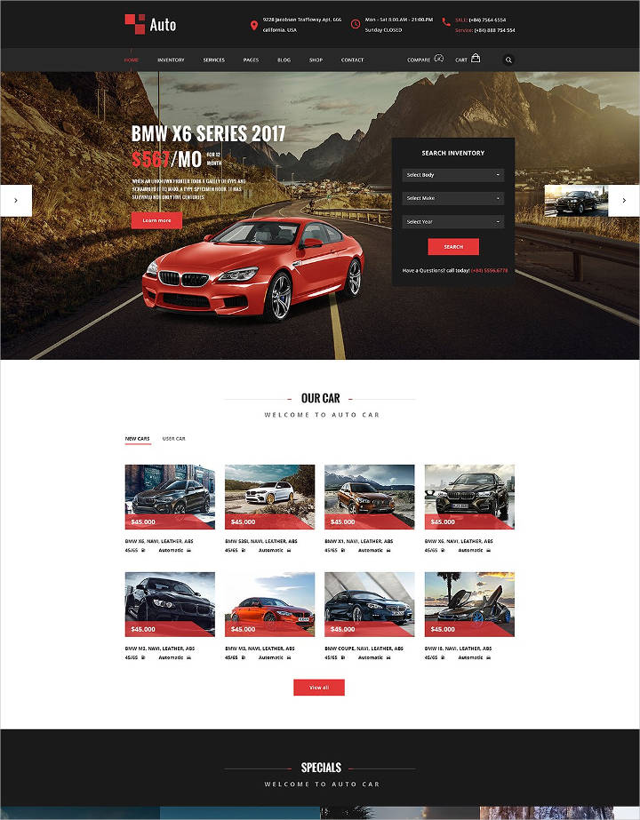 Car Rental Website Template
