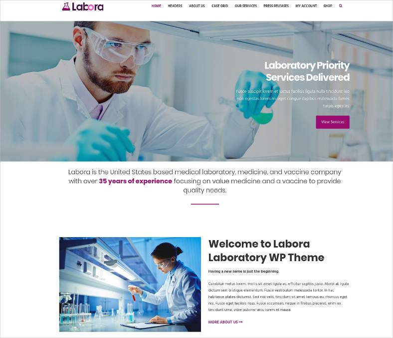 18+ Laboratory Website Templates & Themes | Free & Premium