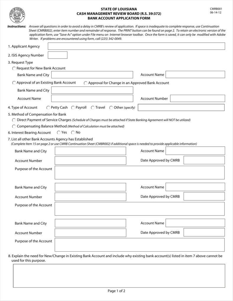 9+ Account Application Form Templates - Free PDF Format Download