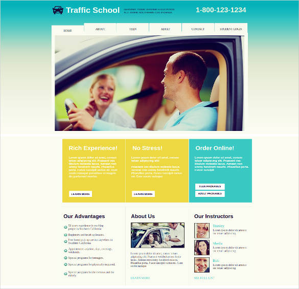 12+ Best Driving School Website Templates