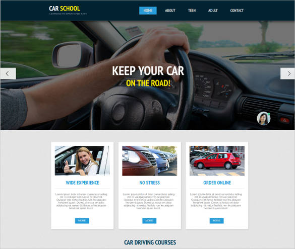 12+ Best Driving School Website Templates