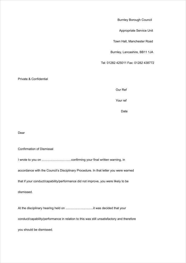 Final Warning Letter For Absenteeism Collection Letter Template