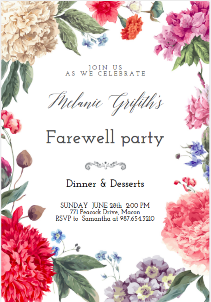 Farewell Card Template Word Professional Sample Template