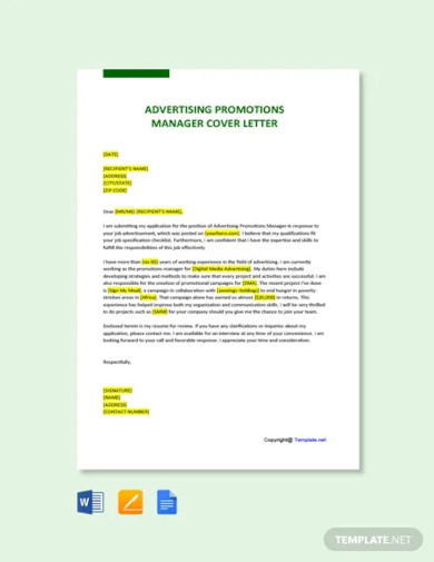14+ Promotion Cover Letters