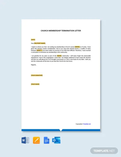 10 + Membership Termination Letters in PDF | Google Docs | MS Word ...