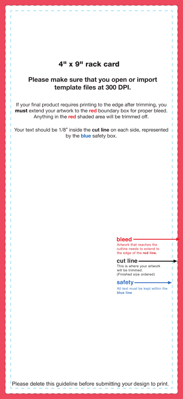 Standard Rack Card Size Card Size Standart Standard Rack Card Size Card Size Standart