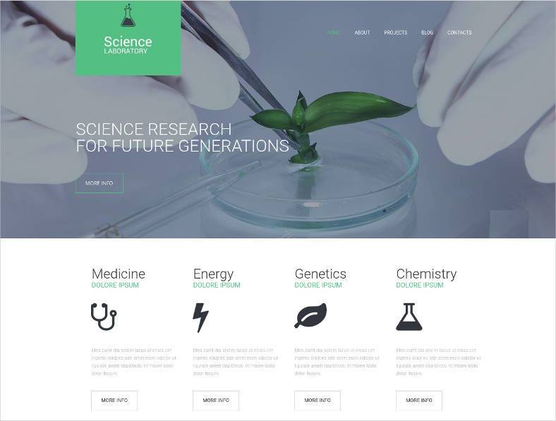 18+ Laboratory Website Templates & Themes | Free & Premium