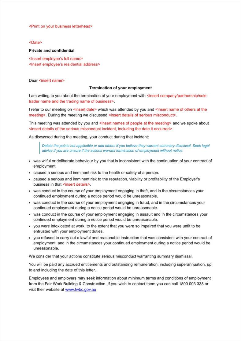 14+ Company Termination Letters | Free Samples, Examples, Formats Download