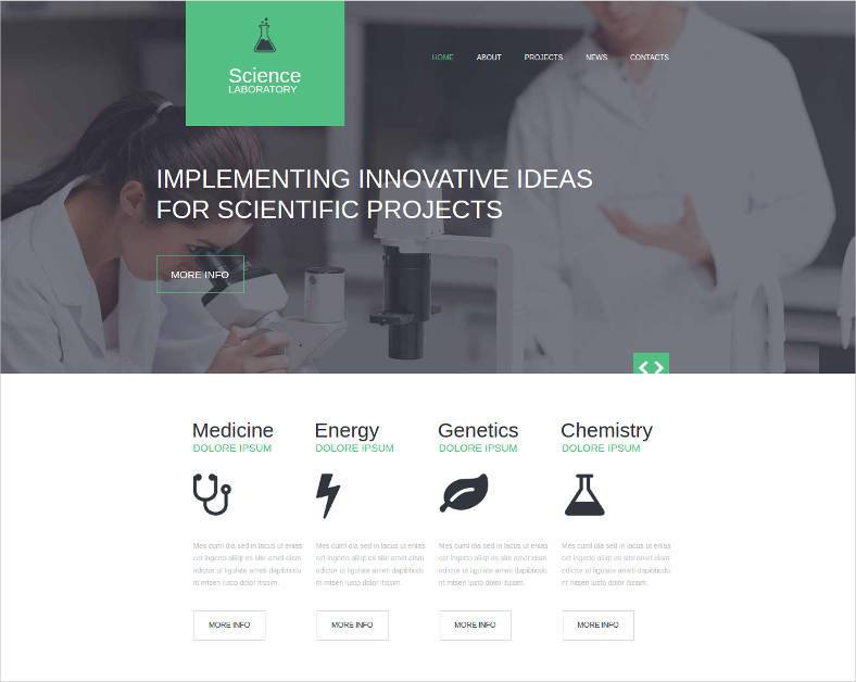 18+ Laboratory Website Templates & Themes | Free & Premium