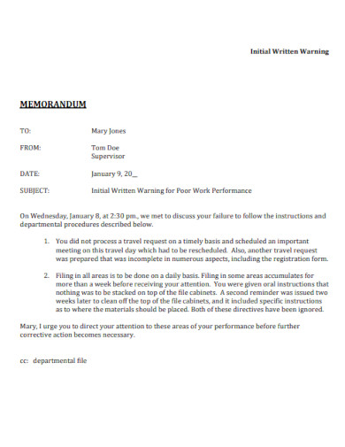 Free 14+ Absence Warning Letter Templates, Word, PDF, Excel Format Download