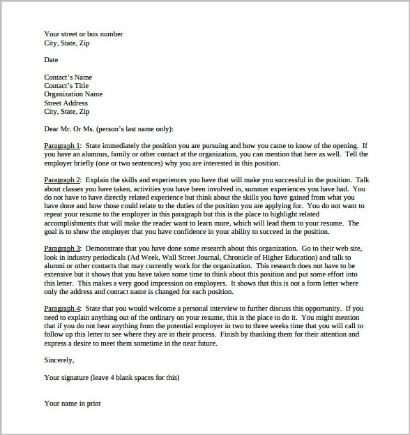 Cover Letter Examples For Job Within Current Company