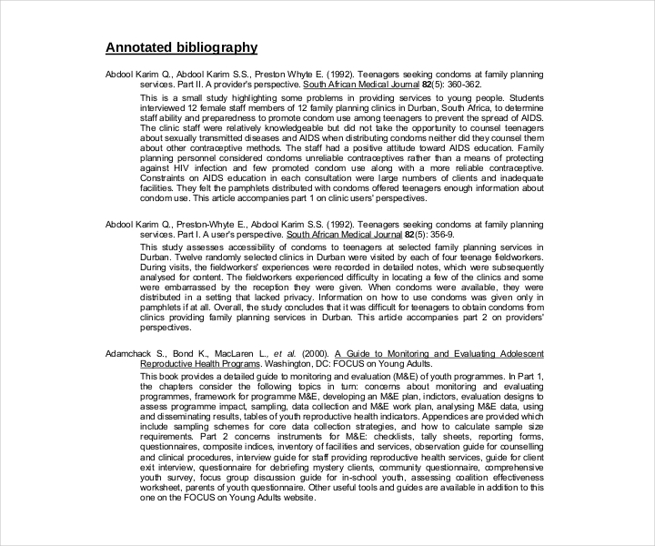 9+ MLA Bibliography Templates - Free PDF, DOC Format Downloads