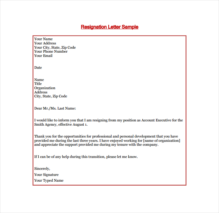 26+ Resign Letter Format Templates - Free PDF, DOC Format Download