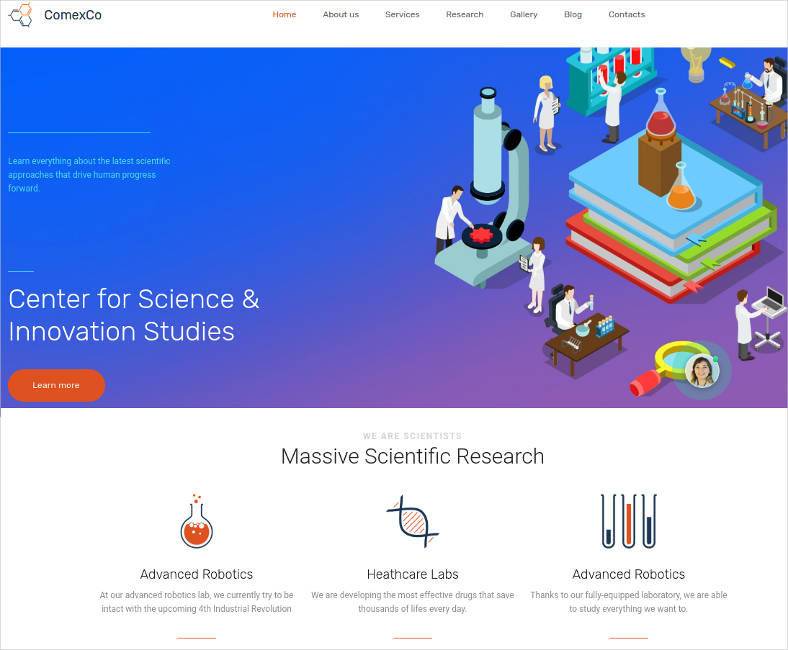 18+ Laboratory Website Templates & Themes | Free & Premium