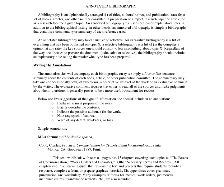 26+ Free Bibliography Templates - Free PDF, Doc Format Downloads | Free ...