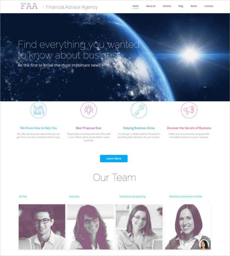 17 Best Financial Advisor Website Templates