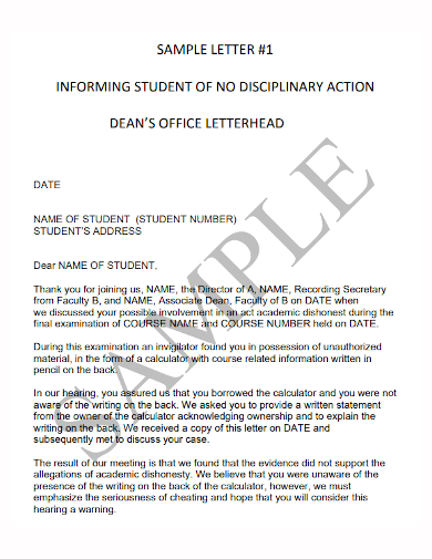 12+ Student Warning Letter Templates Free Word, PDF Format Download