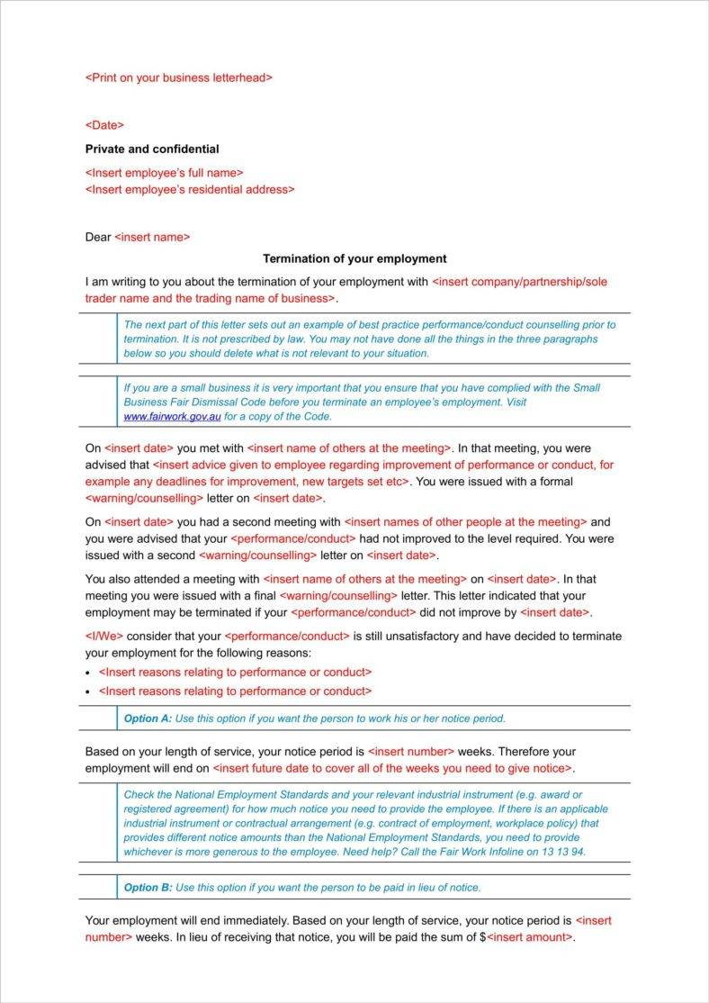 13 Probation Termination Letter