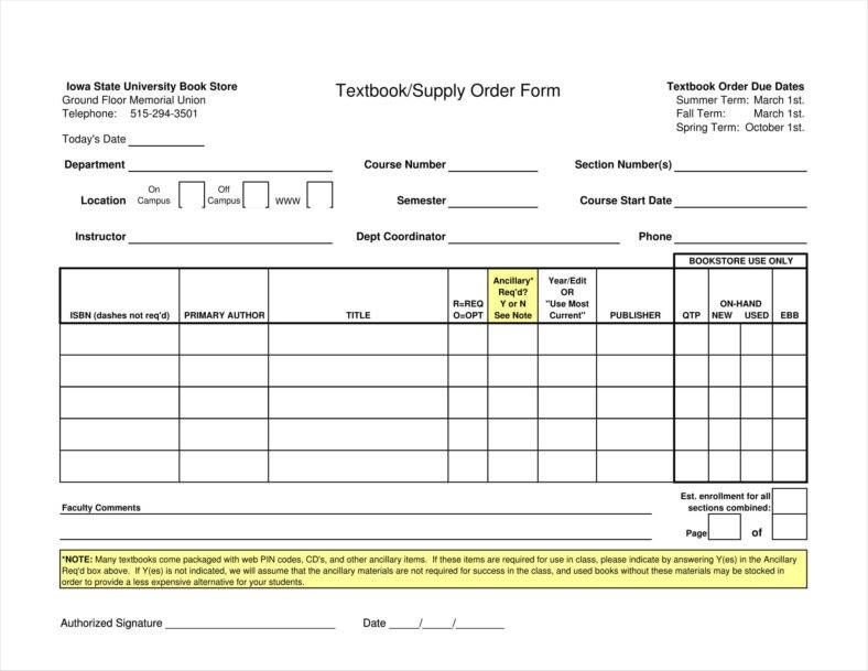 9+ Retail Order Form Templates No.+ Free Word, PDF, Excel Format ...