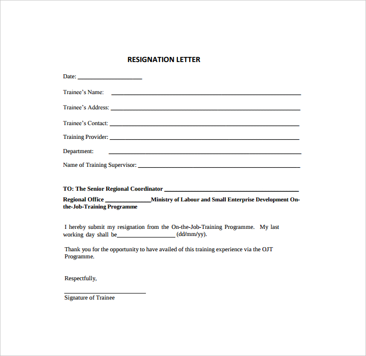 26+ Resign Letter Format Templates - Free PDF, DOC Format Download