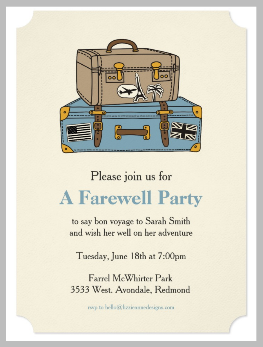 18 Farewell Invitation Designs 18 Farewell Invitation Designs