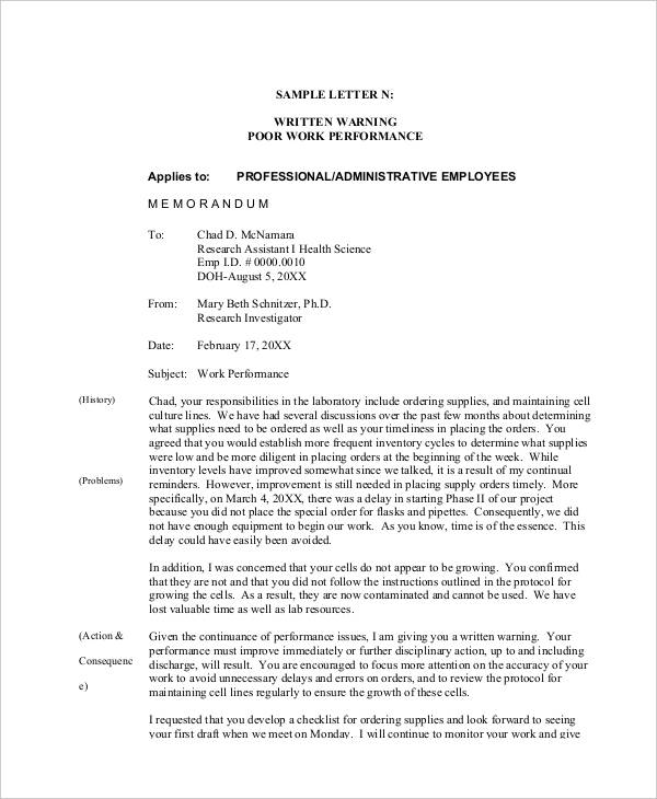 17+ First and Second Warning Letter Templates - Free PDF, Word, Excel ...