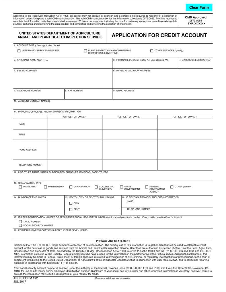 9+ Account Application Form Templates - Free PDF Format Download